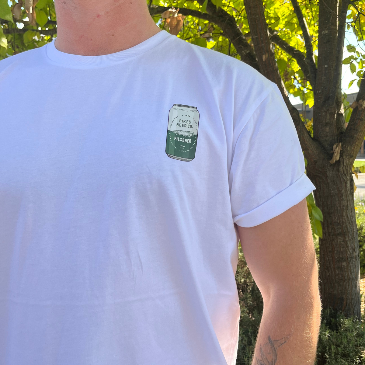 Pilsener Can Art T-Shirt – Pikes Beer Co